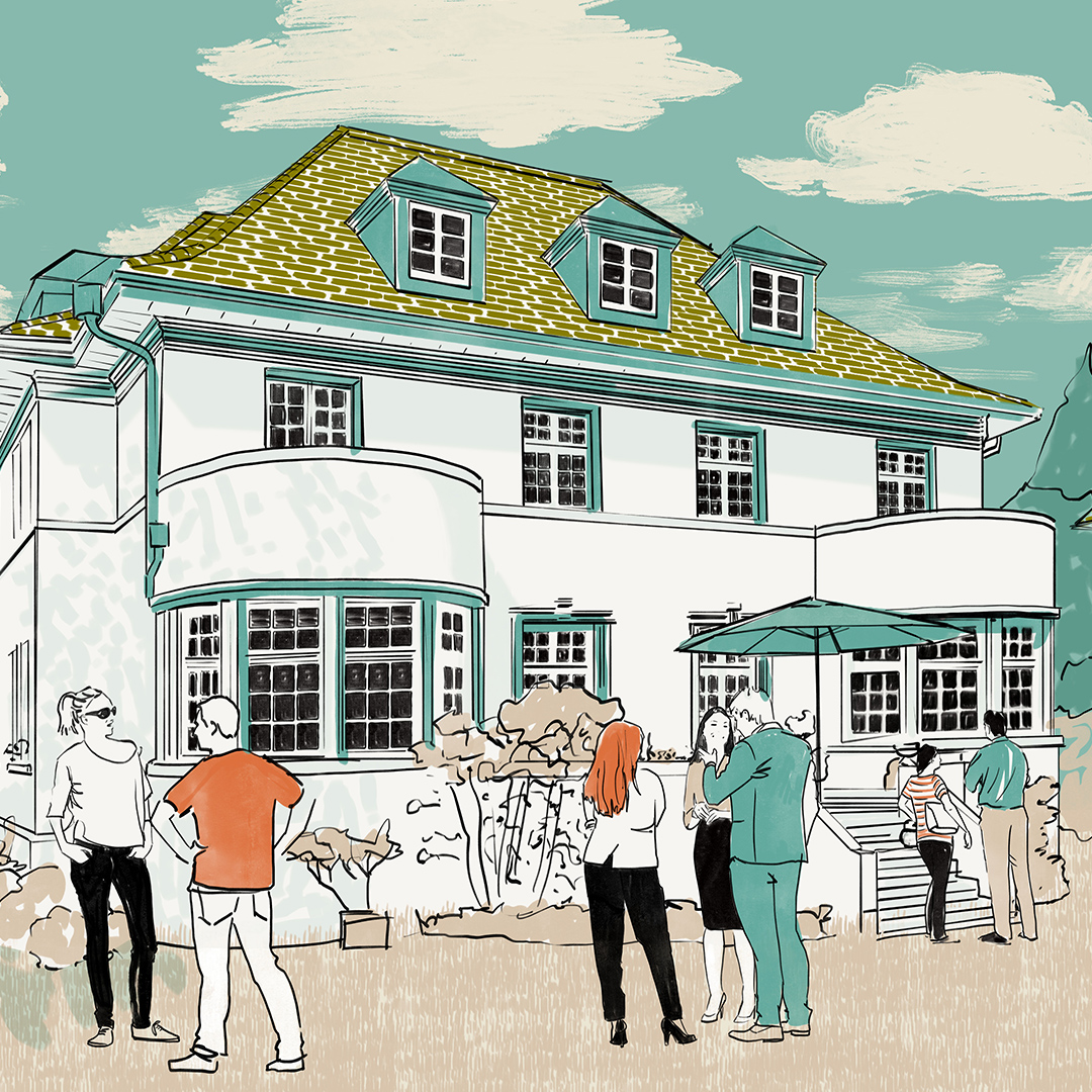 People Outside Drawing