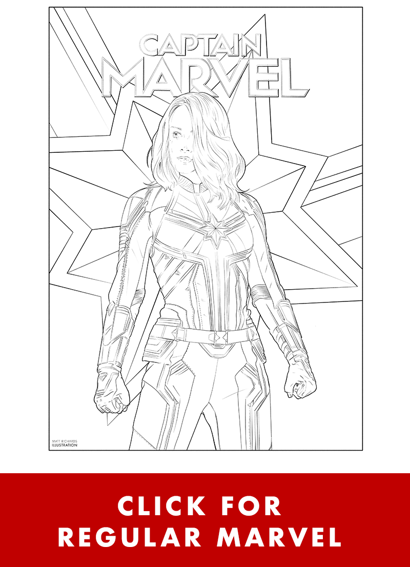 Colouring in Captain Marvel - Matt Richards Illustration